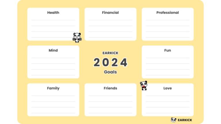 Kickstart Your 2024: How Goal Setting With Earkick Works!